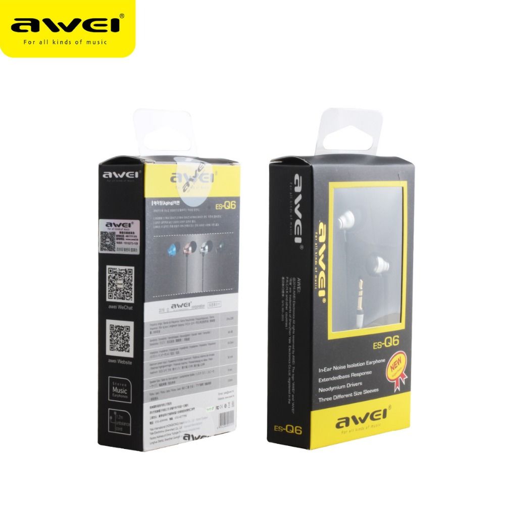 هندزفری اَوی مدل ES-Q6 - Awei ES-Q6 Earphone | فروشگاه اینترنتی جانبی شو